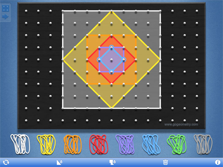 IPad Apps Geoboard By The Math Learning Center Squares Inscribed In
